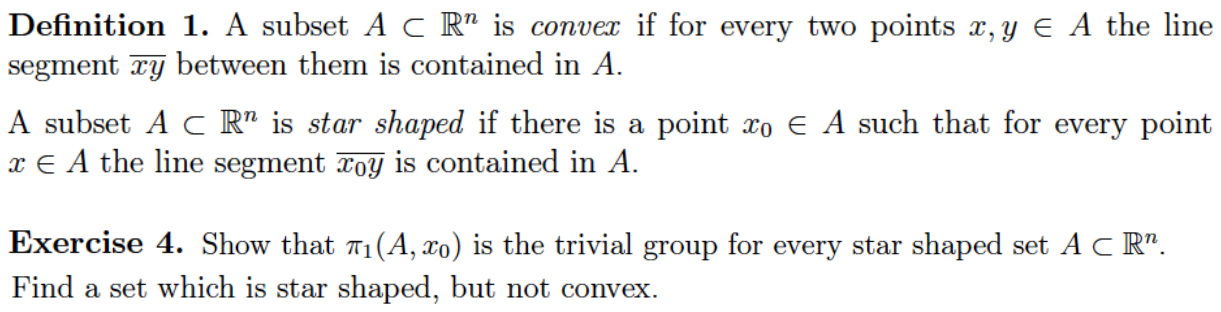 Solved Definition 1. A subset A C R™ is convex if for every | Chegg.com