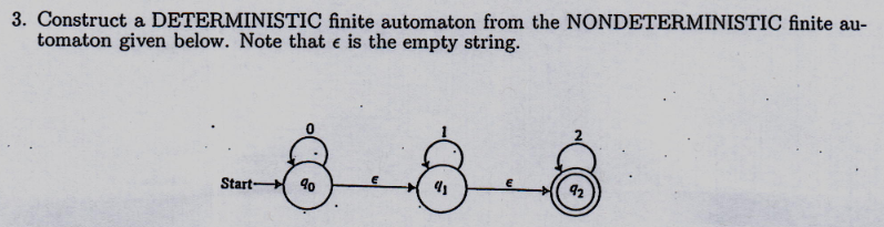Solved 3. Construct a DETERMINISTIC finite automaton from | Chegg.com