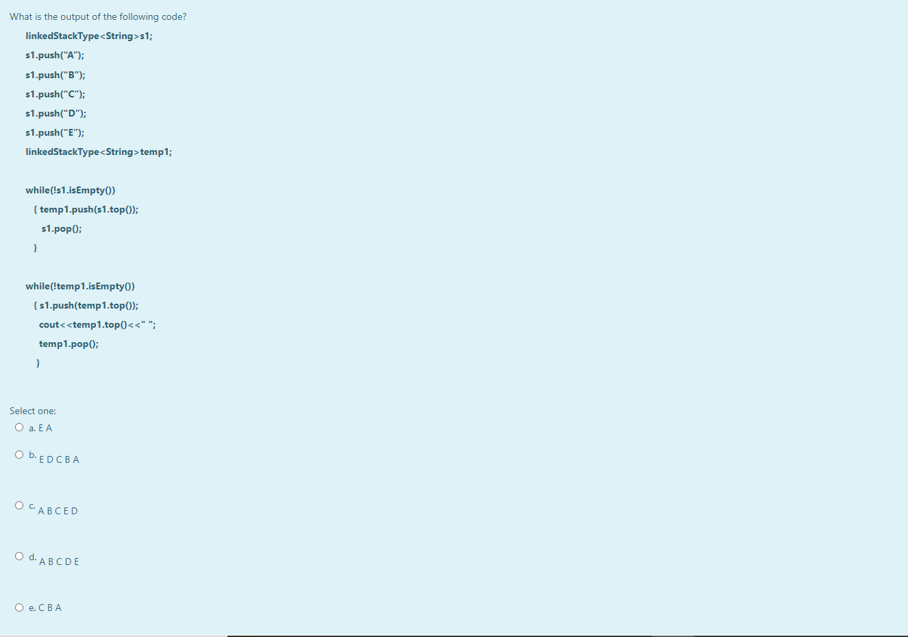 Solved What is the output of the following code? | Chegg.com
