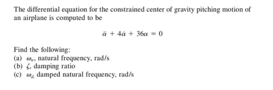 Solved The differential equation for the constrained center | Chegg.com