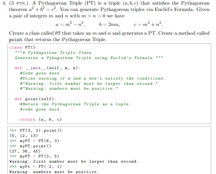 Solved A Primitive Pythagorean Triple (PPT) is a Pythagorean | Chegg.com