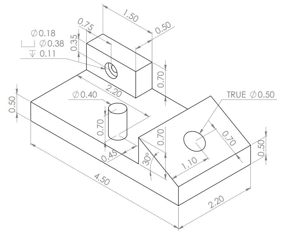 Solved Please Draw the three view (Third angle) in AutoCAD. | Chegg.com