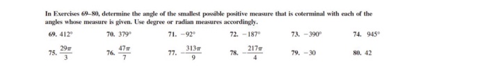 Solved In Exercises 69-80, determine the angle of the | Chegg.com