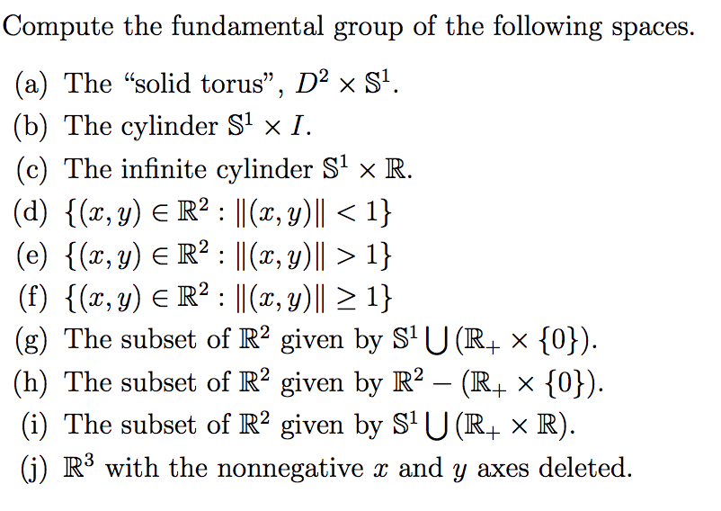 Solved Compute the fundamental group of the following | Chegg.com