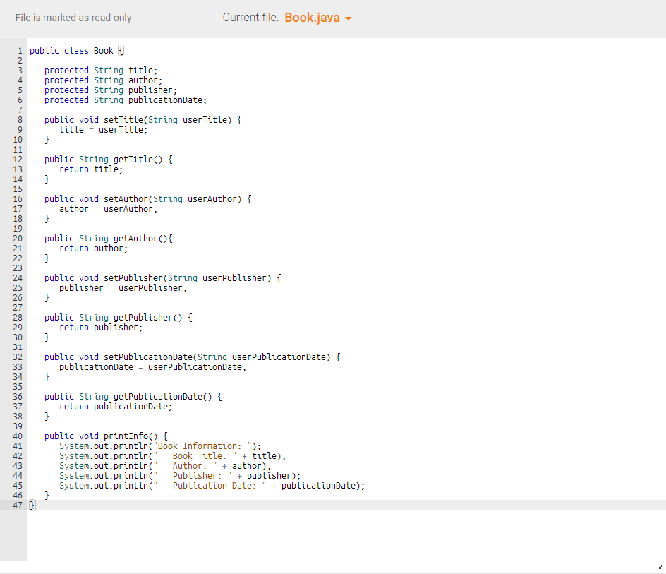 Solved Given main0 and a base Book class, define a derived | Chegg.com