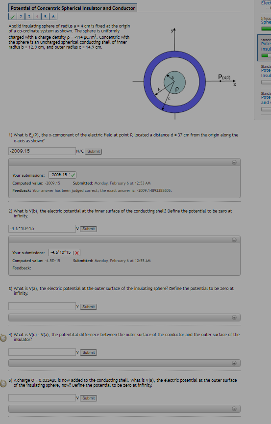 Solved 3.) What is V(a), the electric potential at the | Chegg.com