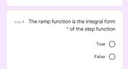 Solved bu 4 The ramp function is the integral form * of the | Chegg.com
