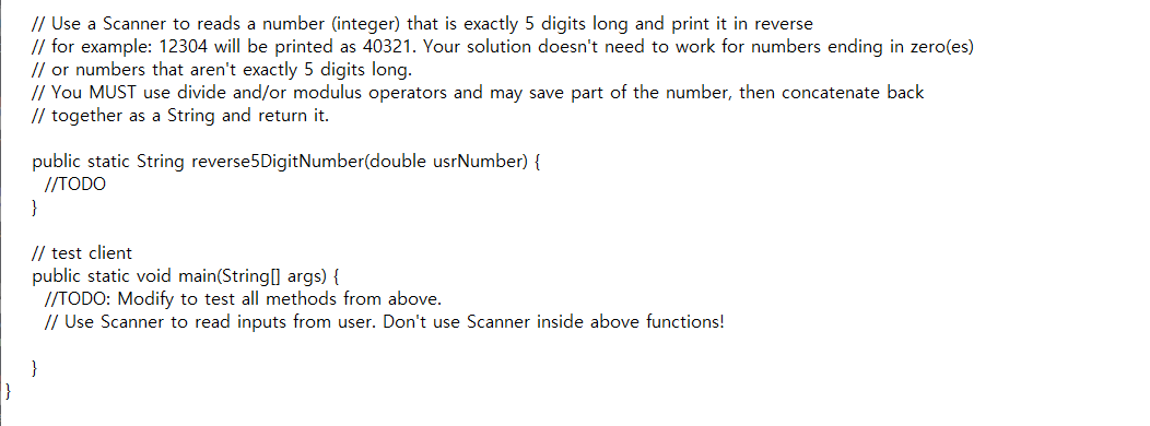 Solved // Directions: Implement the following methods // // | Chegg.com