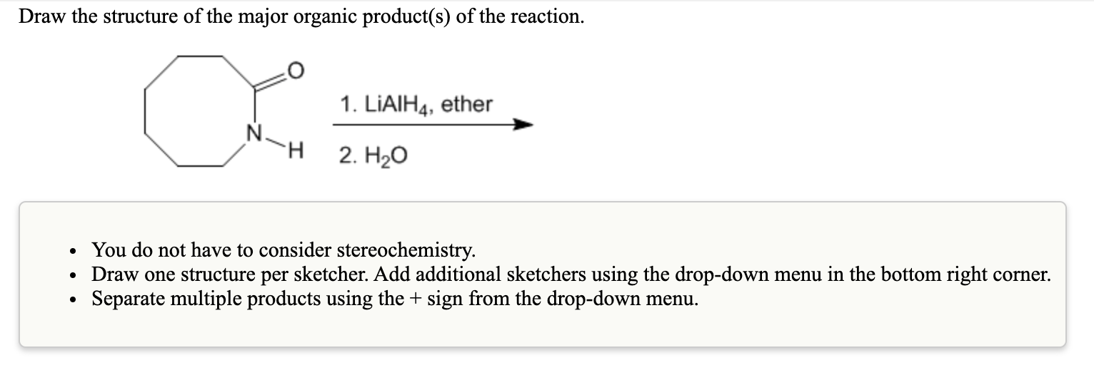 Solved Draw the structure of the major organic product(s) of | Chegg.com
