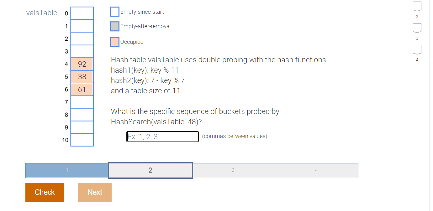 Solved vals Table: 0 Empty-since-start 2 1 | Chegg.com