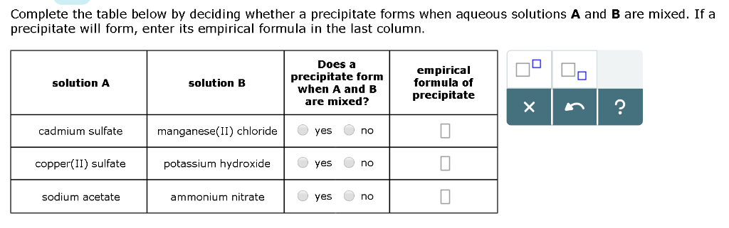 Solved Complete the table below by deciding whether a | Chegg.com