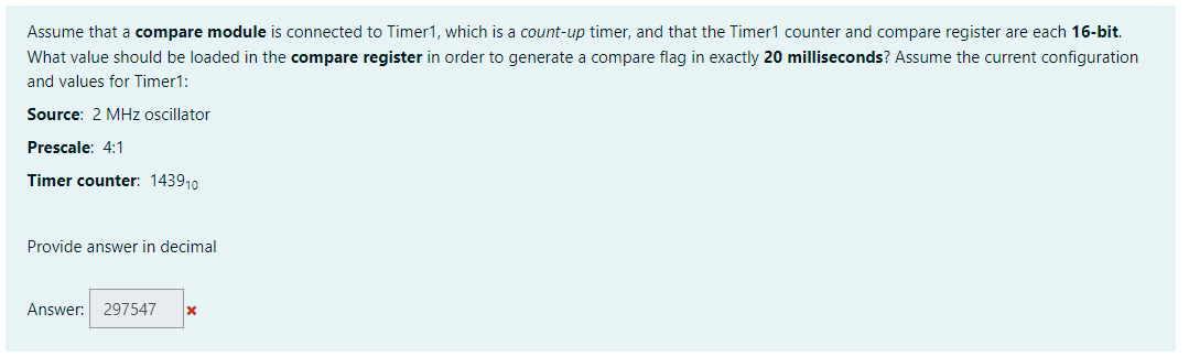 Solved Assume that a compare module is connected to Timer 1 | Chegg.com