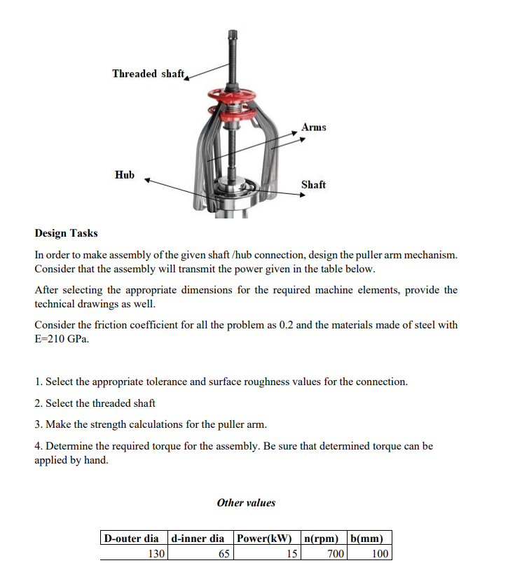 Design Tasks In order to make assembly of the given | Chegg.com