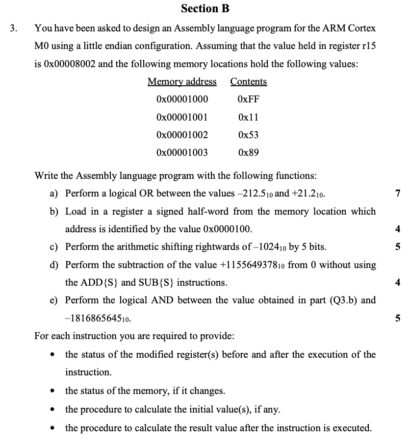 Write the Assembly language program with the | Chegg.com