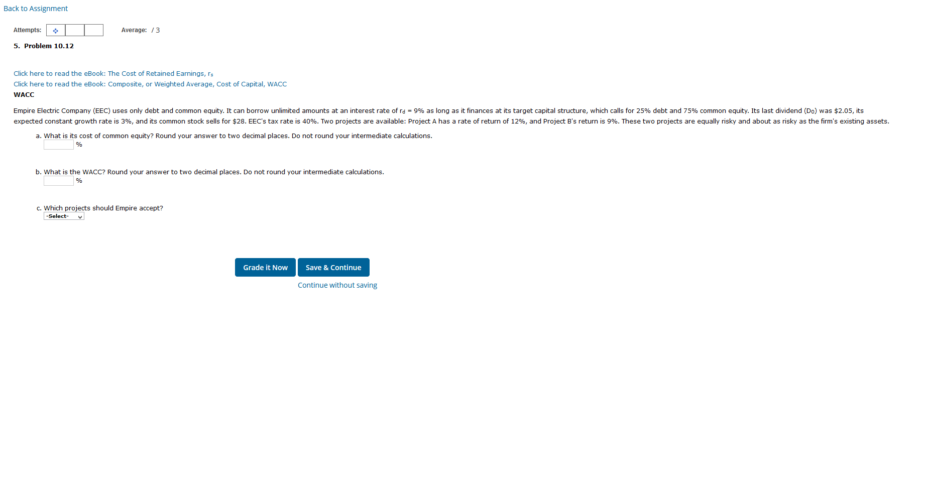 Solved Back to Assignment Attempts: Average: 73 5. Problem | Chegg.com