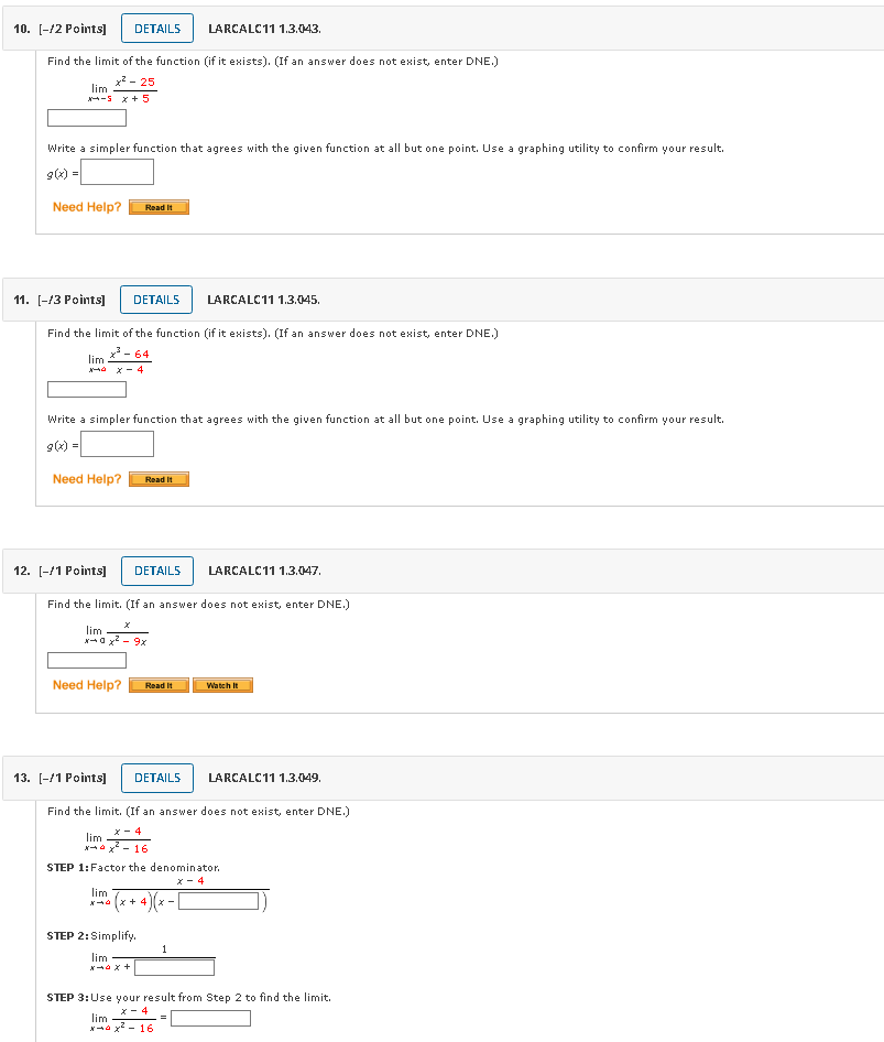Solved Find the limit of the function (if it exists). (If an | Chegg.com