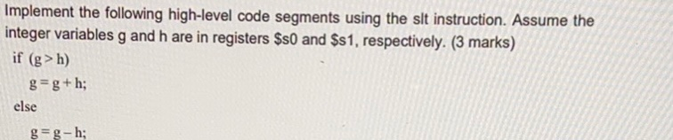 Solved Implement the following high-level code segments | Chegg.com