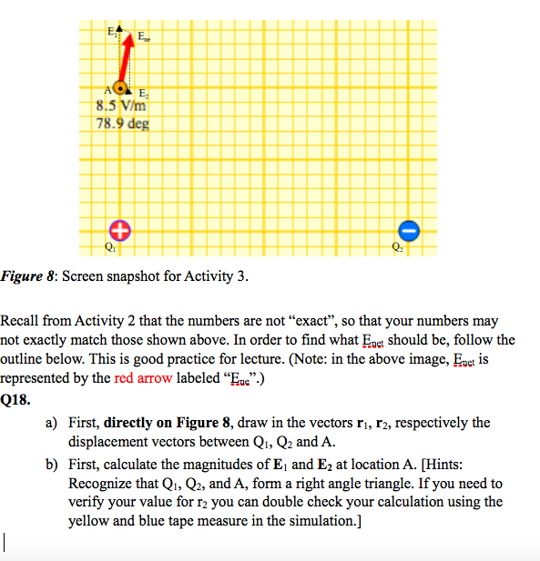 Solved E E ACE: 8.5 V/m 78.9 deg - Q: Figure 8: Screen | Chegg.com