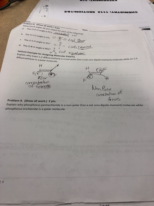 Solved a. (Show all work.) 4 ptrs tbond angles do you expect | Chegg.com
