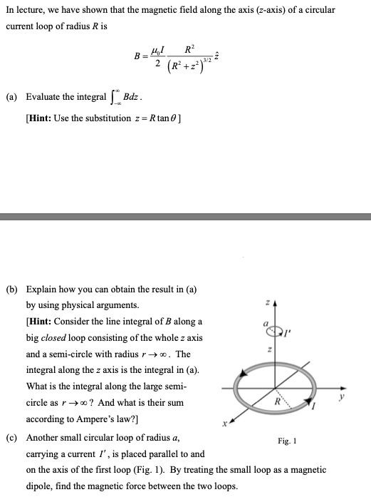 Solved In lecture, we have shown that the magnetic field | Chegg.com
