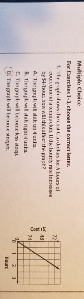 Solved Multiple Choice For Exercises 1-3, choose the correct | Chegg.com
