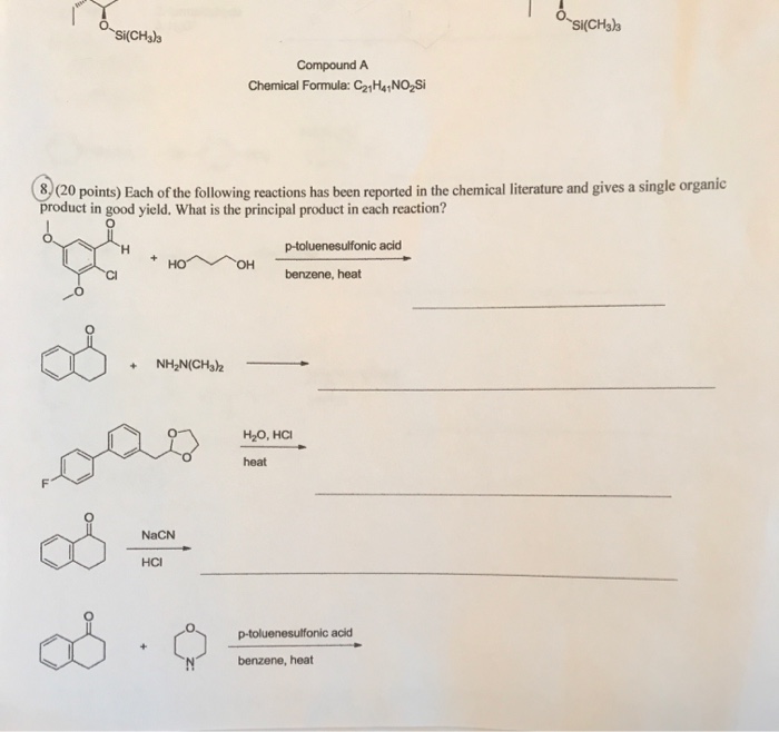 Solved Each of the following reactions has been reported in | Chegg.com