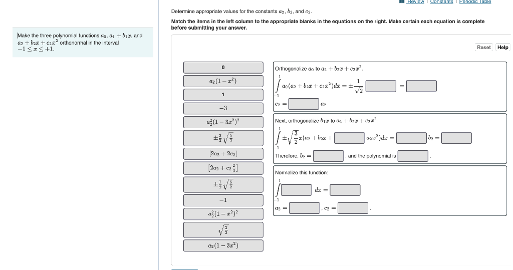 Solved Determine appropriate values for the constants a2,b2, | Chegg.com