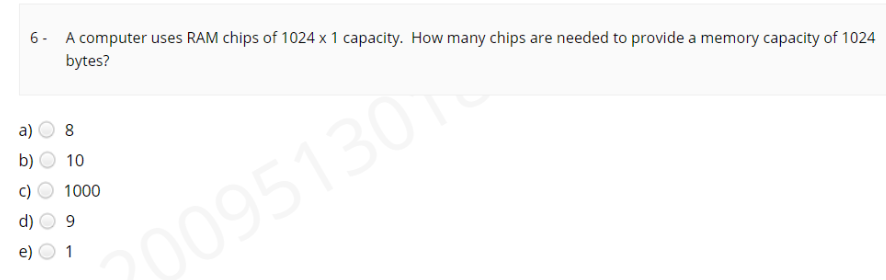 Solved 6- A computer uses RAM chips of 1024 x 1 capacity. | Chegg.com