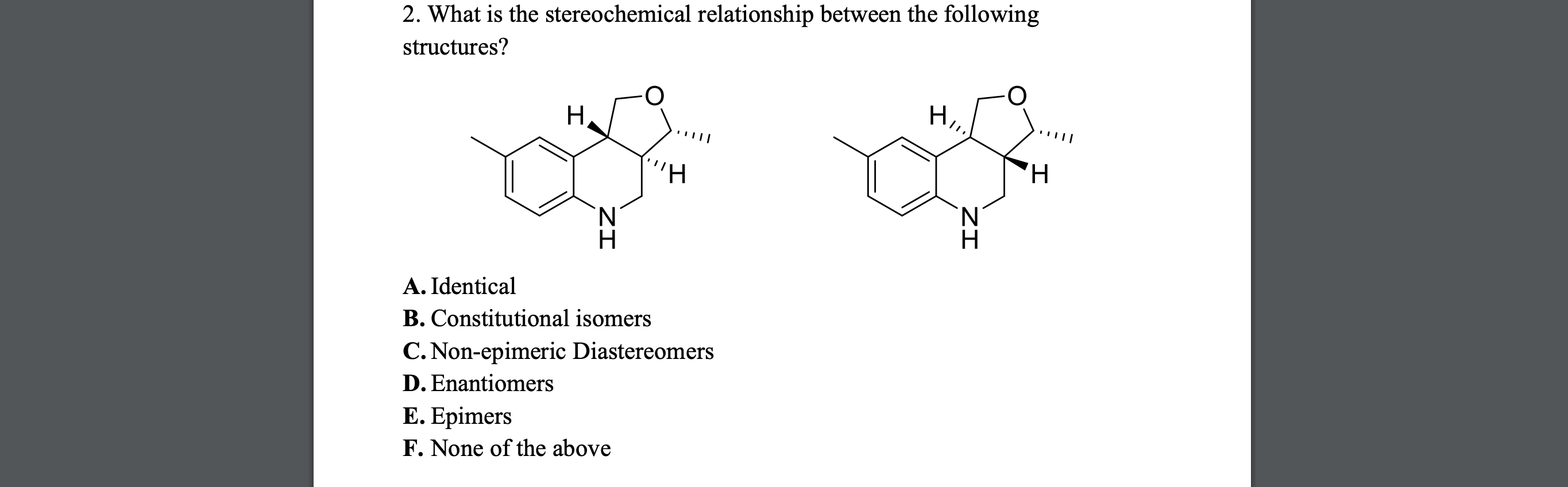 Solved 2 . What is the stereochemical relationship between | Chegg.com