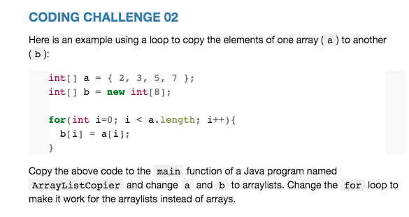 Solved CODING CHALLENGE 02 Here is an example using a loop | Chegg.com