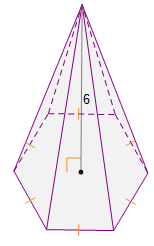Solved A solid right pyramid has a regular hexagonal base | Chegg.com