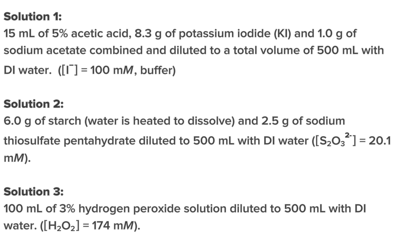 Calculate the initial concentration for each solution | Chegg.com