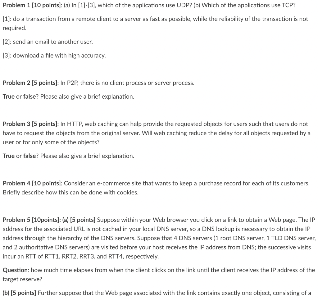 Solved Problem 1 [10 points]: (a) In [1]-[3], which of the | Chegg.com
