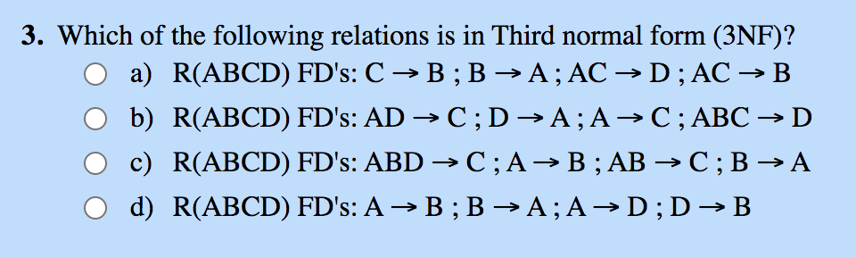 Solved 3. Which of the following relations is in Third | Chegg.com