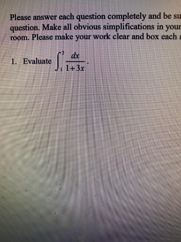 Solved Please answer each question completely and be su | Chegg.com