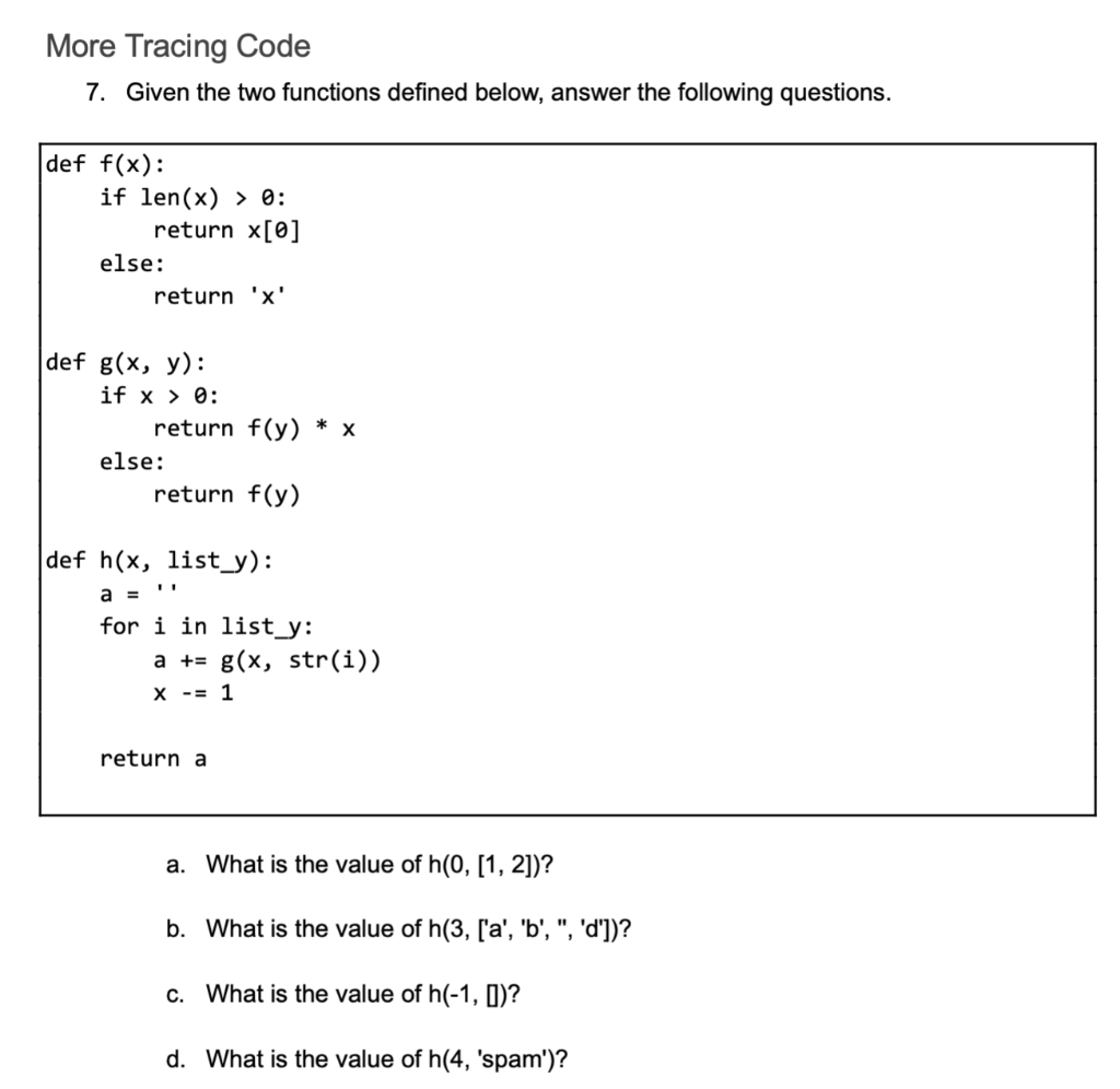 Solved 6. Given the two functions defined below, answer the | Chegg.com