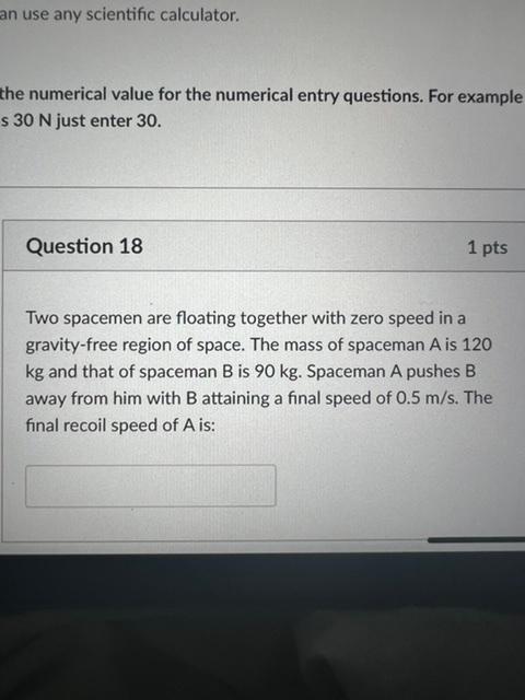 Solved use any scientific calculator. the numerical value | Chegg.com