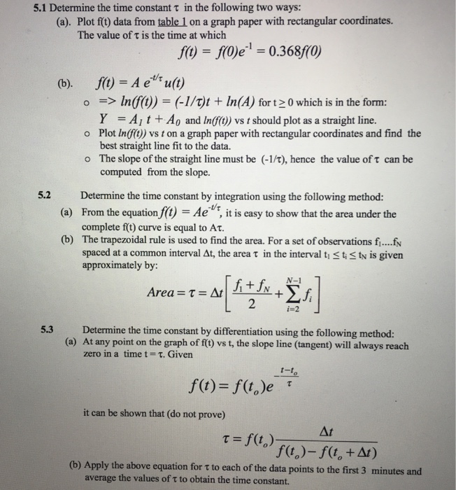 Determine the time constant tau in the following two | Chegg.com