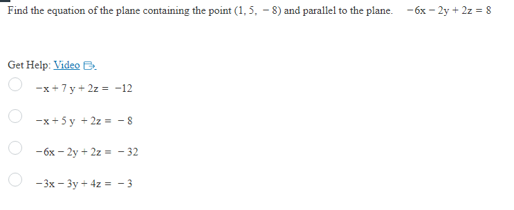 Solved Find the equation of the plane containing the point | Chegg.com