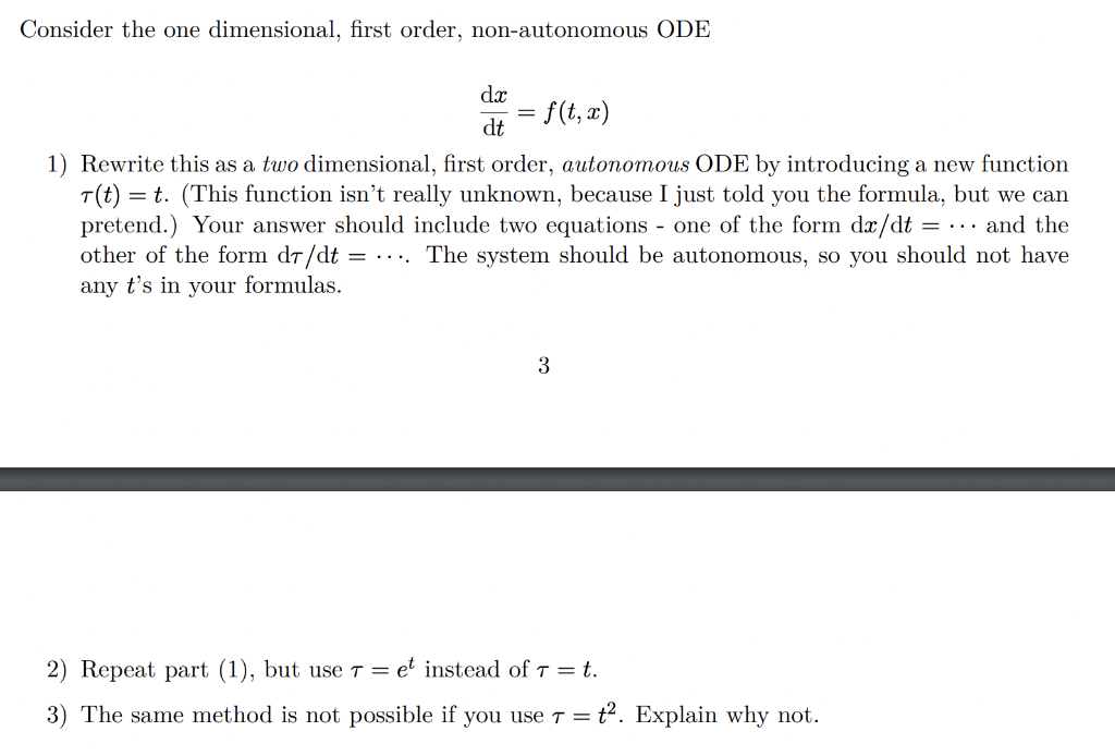 Solved Consider the one dimensional, first order, | Chegg.com