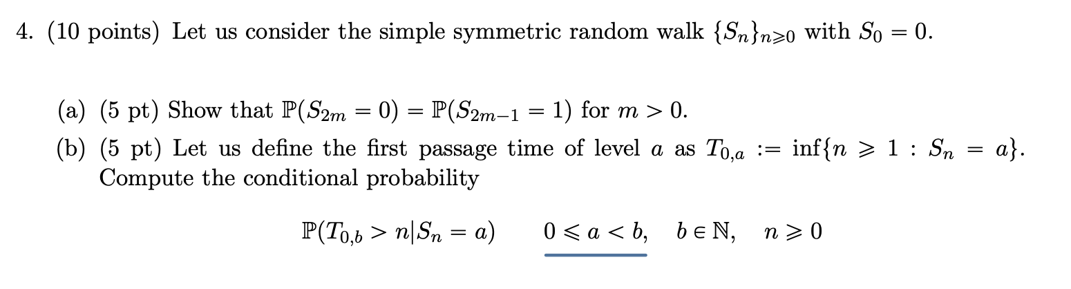 Solved 4. (10 points) Let us consider the simple symmetric | Chegg.com