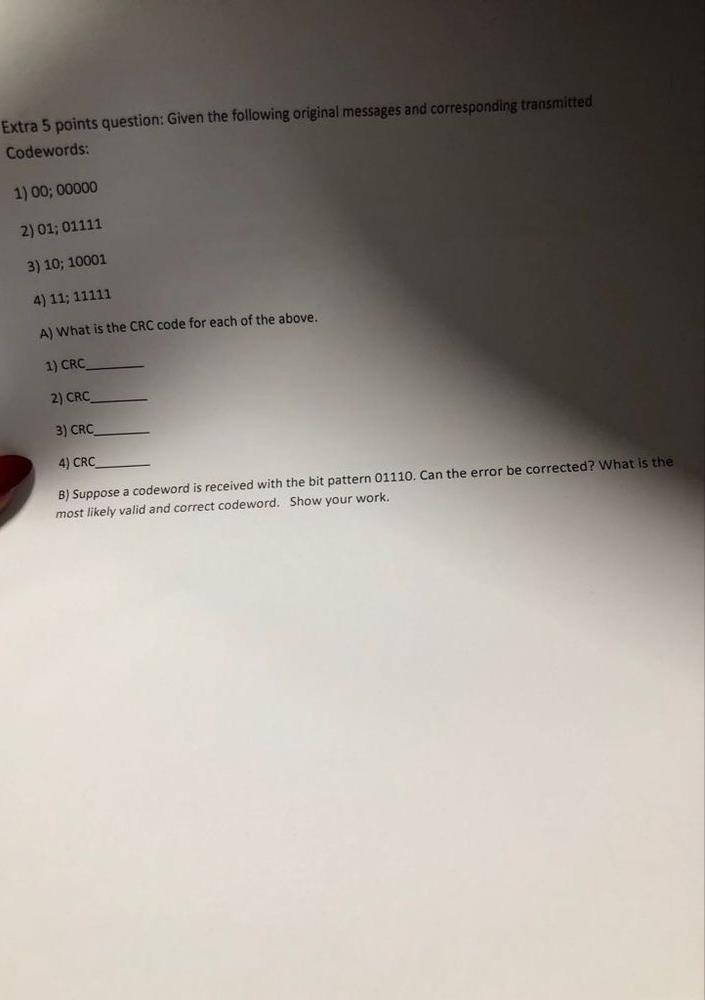 Solved Extra 5 points question: Given the following original | Chegg.com