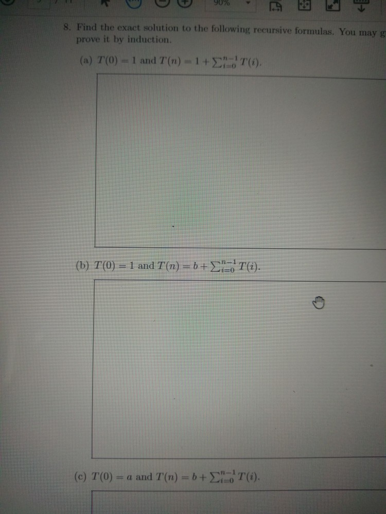 Solved 8. Find the exact solution to the following recursive | Chegg.com