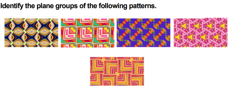 Solved Identify the plane groups of the following patterns. | Chegg.com