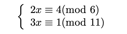 Solved X = 3(mod 12) x = 4(mod 13) x = 5(mod 17) X = 6(mod | Chegg.com