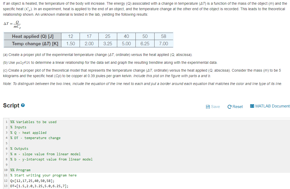 Solved If an object is heated, the temperature of the body | Chegg.com