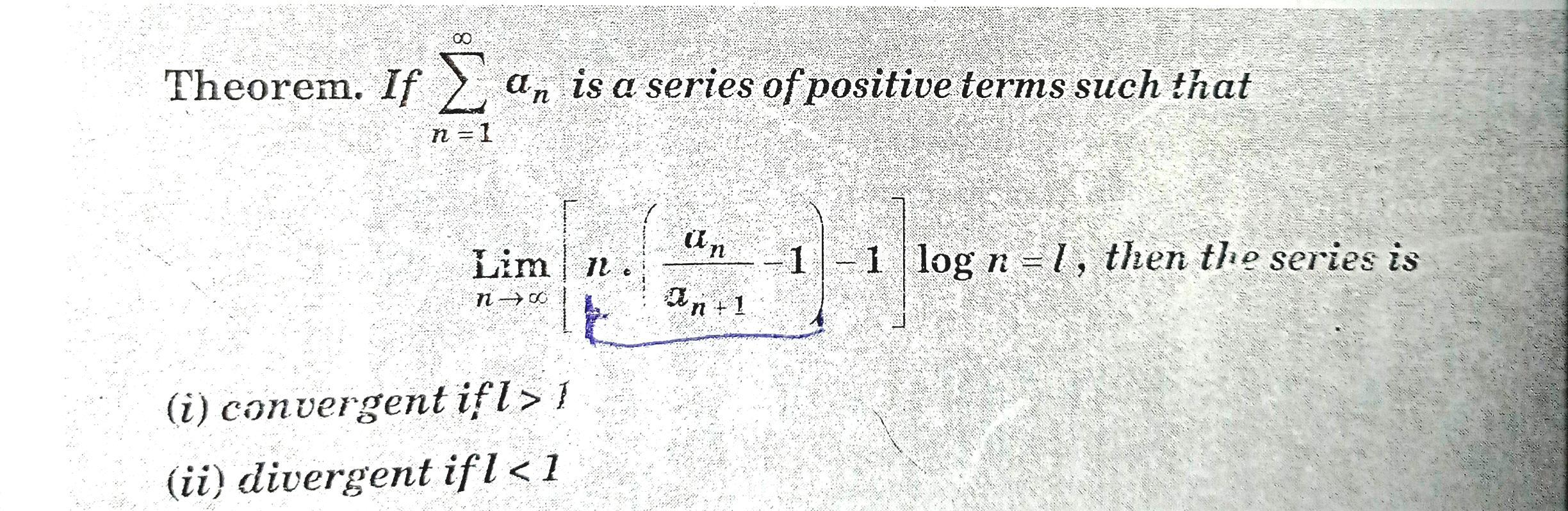 Solved 00 Theorem. If į an is a series of positive terms | Chegg.com