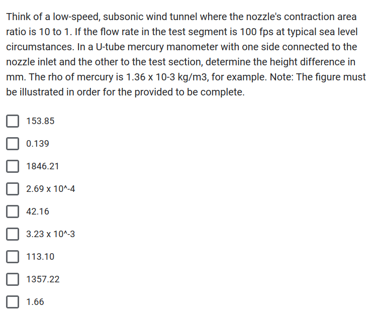 Solved Think of a low-speed, subsonic wind tunnel where the | Chegg.com