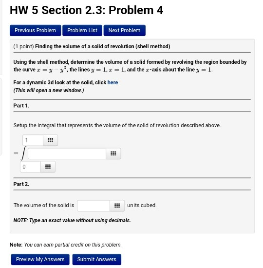 Solved HW 5 Section 2.3: Problem 4 Previous Problem Problem | Chegg.com