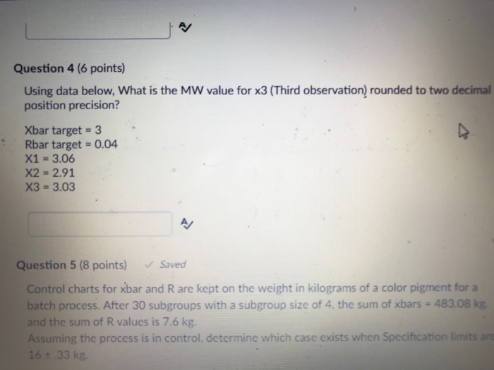 Solved Question 4 (6 points) Using data below, What is the | Chegg.com